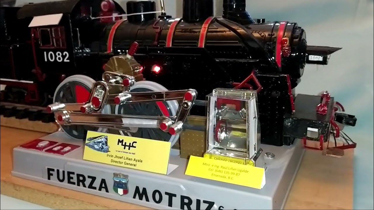 Mecanismo de una Locomotora NdeM 1082 de vapor - YouTube
