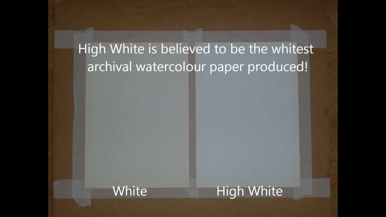 Saunders Waterford Watercolour paper - comparison of white and high ...