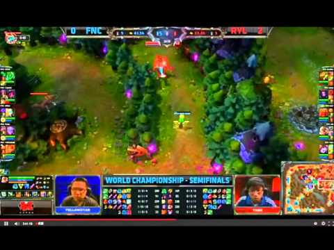 League of Legends LOL S3 SEMIFINALS FNC V.S. RYL SMF3 (FNC-WIN) Лига ...