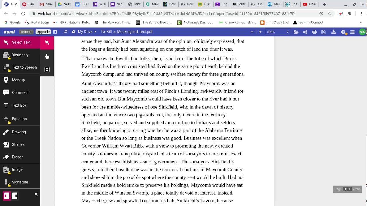 To Kill a Mockingbird Chapter 13 - YouTube
