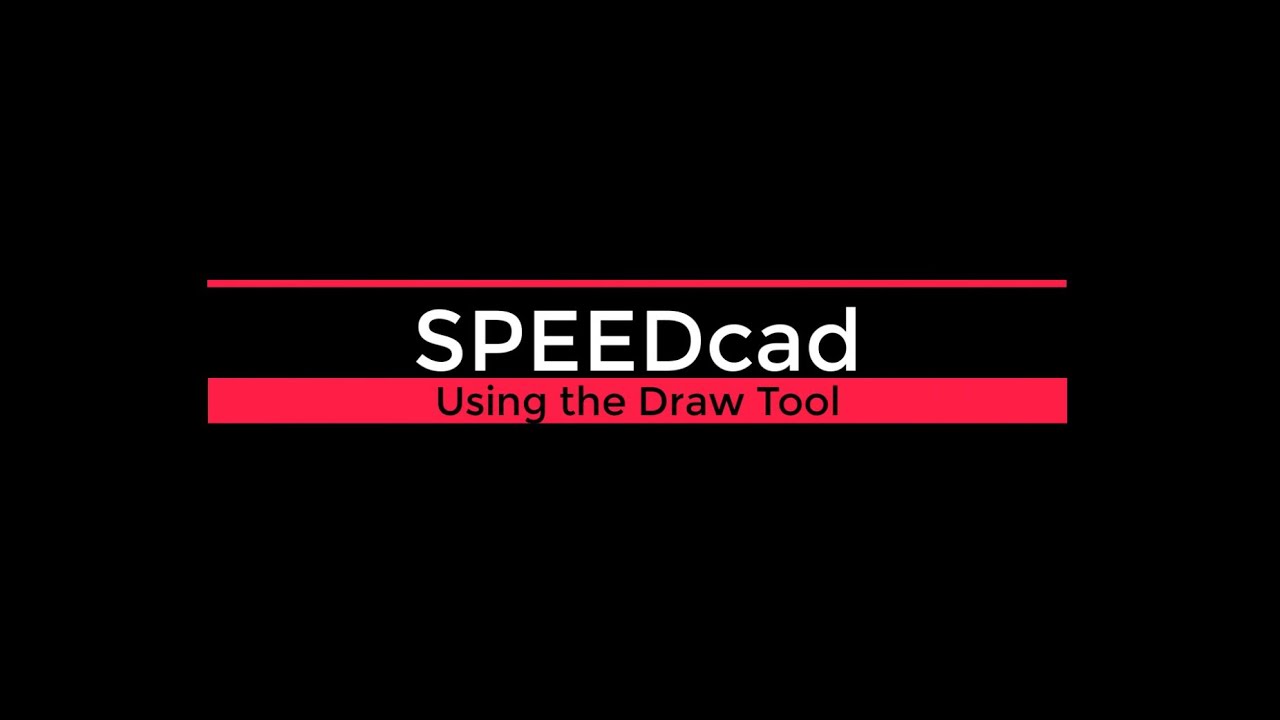 SPEEDcad - How-To: Draw Tool - YouTube