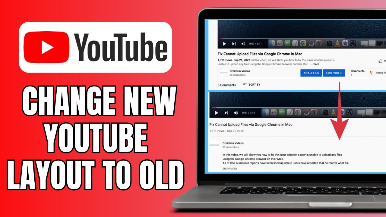 How To Change New Youtube Layout To Old - YouTube