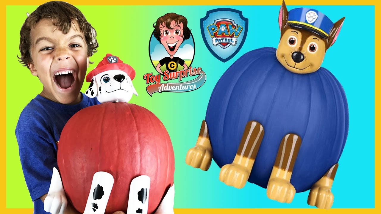 PAW PATROL Halloween Pumpkin Kit PlayDoh Egg Surprise Mashem & Peppa ...