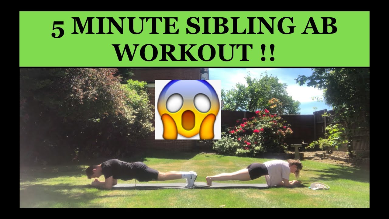5 Minute Sibling Ab Workout ! - YouTube