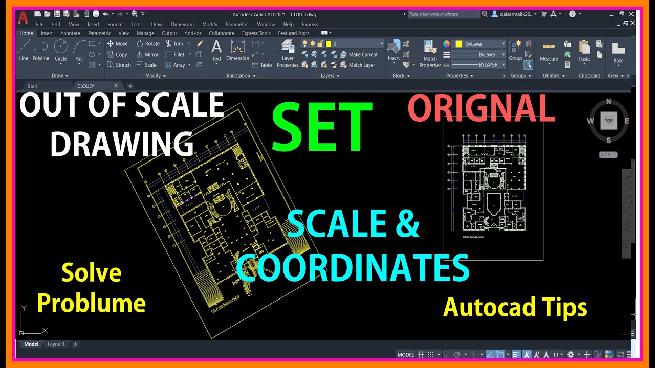 Out of Scale & out of Coordinates Plan Set in Original Scale ...