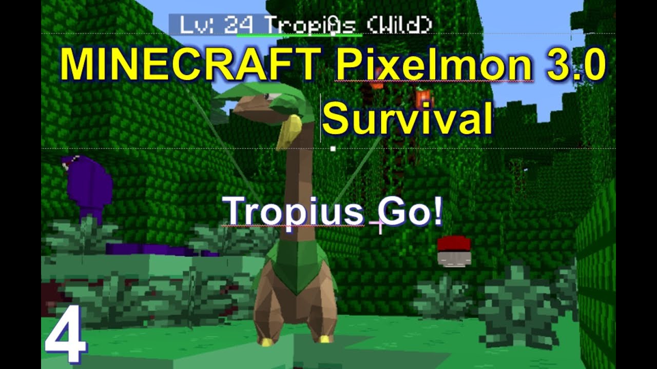 Minecraft: Pixelmon Mod Ep. 4 "Tropius Go!" - YouTube
