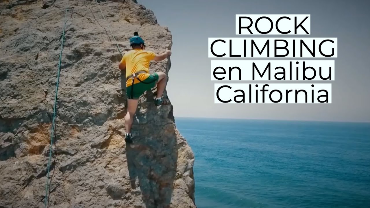 (ROCK CLIMBING)Escalada de roca en MALIBU CA in Point Dume ...