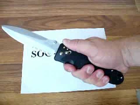 SOG Pentagon Elite II Knife PE18 Demonstration - YouTube
