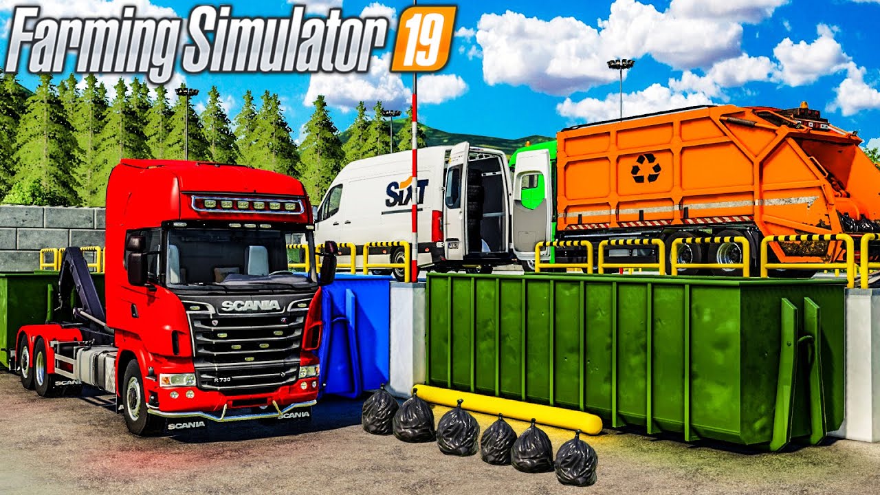 Tous les déchets A LA DECHARGE (Farming Simulator 19 PAYSAGISTE) - YouTube