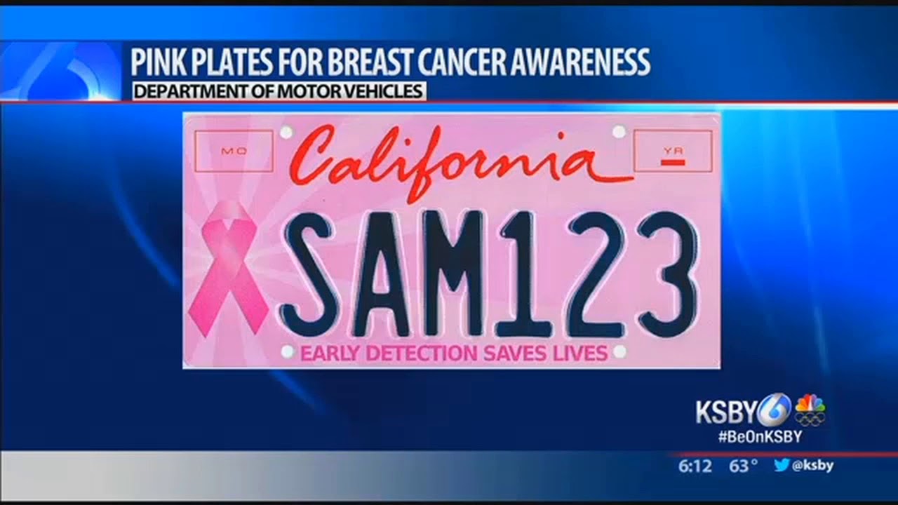 New CA license plates to support breast cancer awareness - YouTube