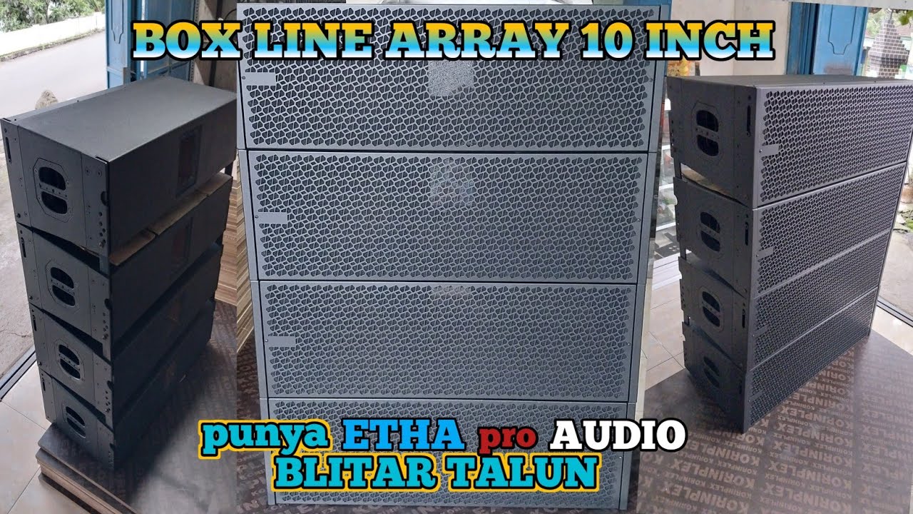 Box line array double 10 inch - YouTube