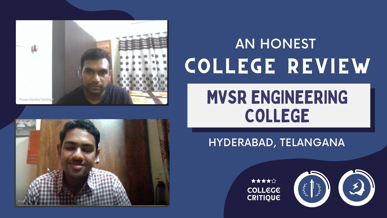 MVSR Engineering College | Honest review | EAMCET 2022 | Hyderabad ...