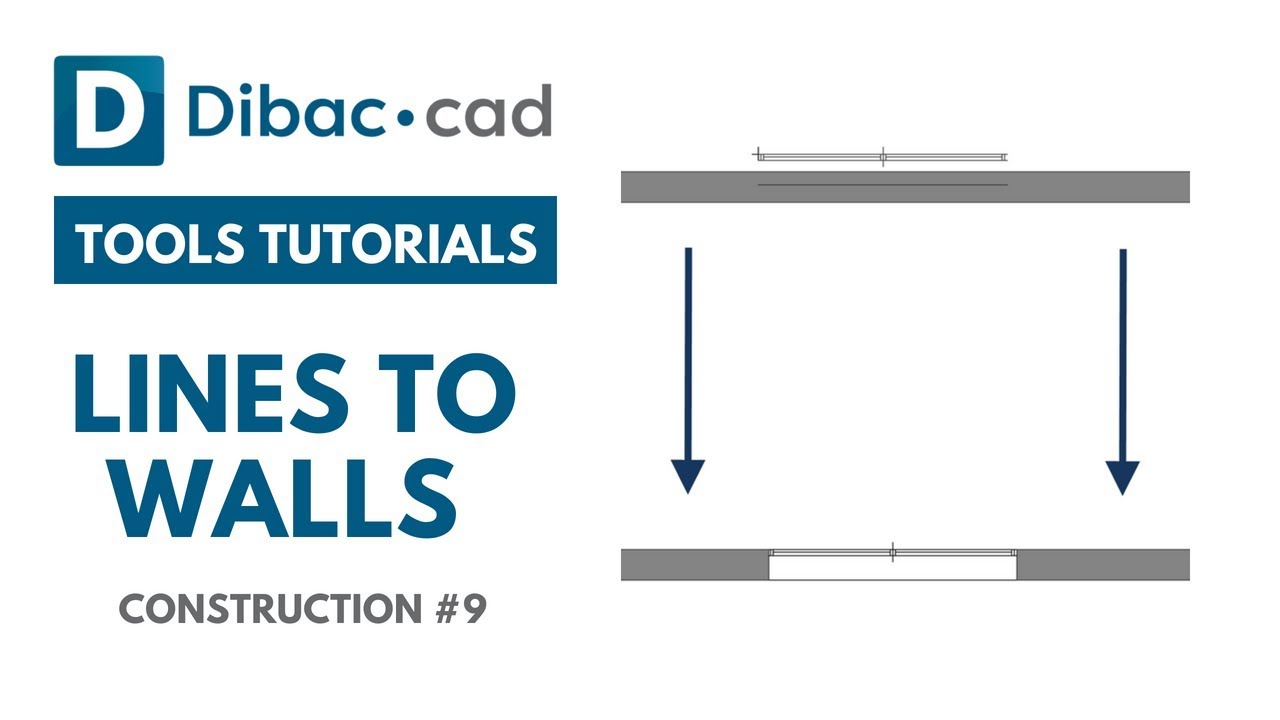 #9 Convert lines to walls | Construction - YouTube