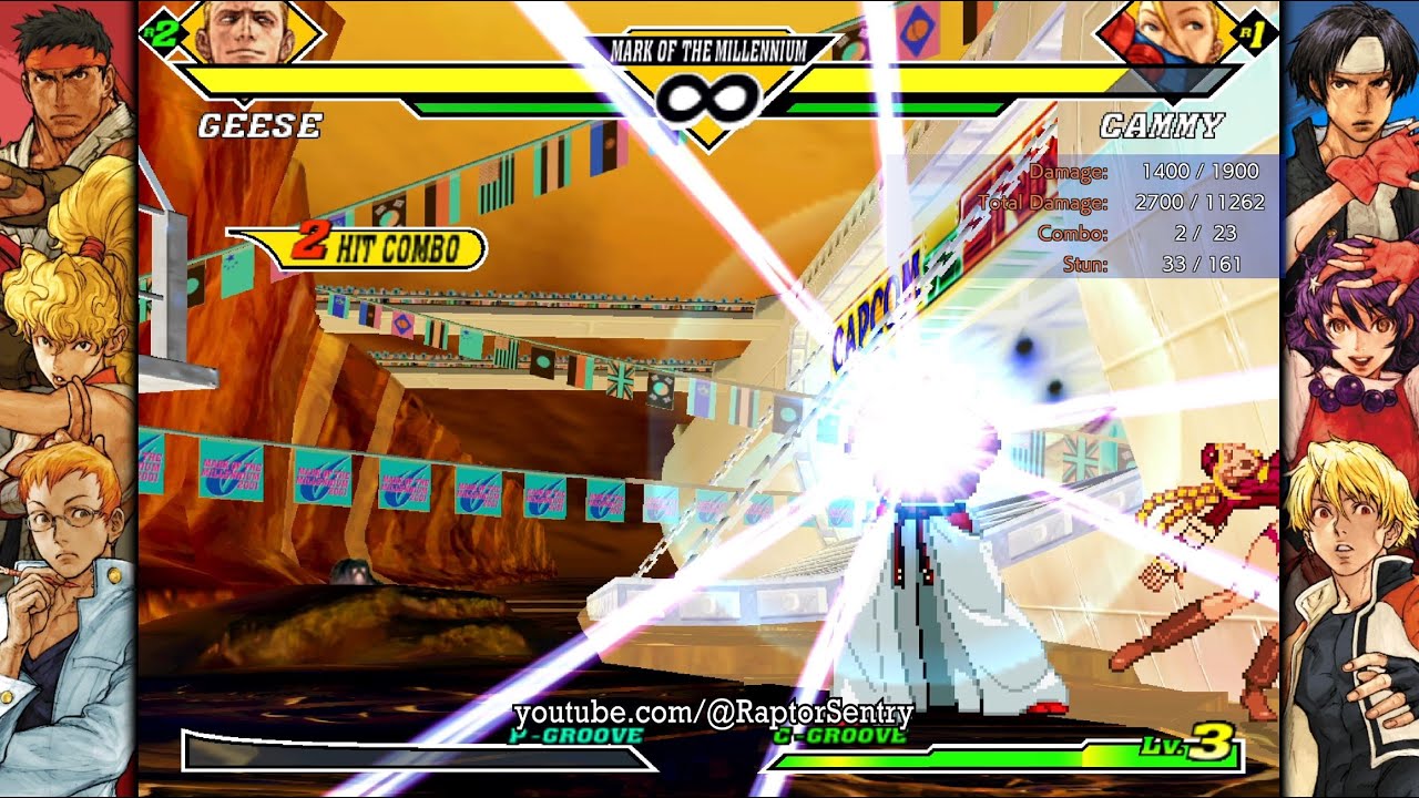 [CFC2] CvS2 Geese Stun TOD 21 Hit 100% Combo (Character Specific; Vs ...