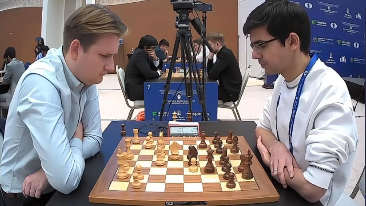 Johan-Sebastian Christiansen vs. Anish Giri / FIDE World Blitz Chess ...