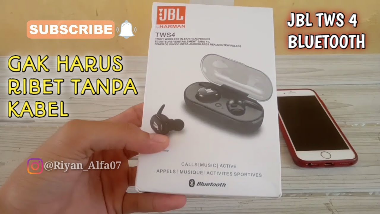 Review Tws 4 jbl bluetooth full powerrrrr - YouTube