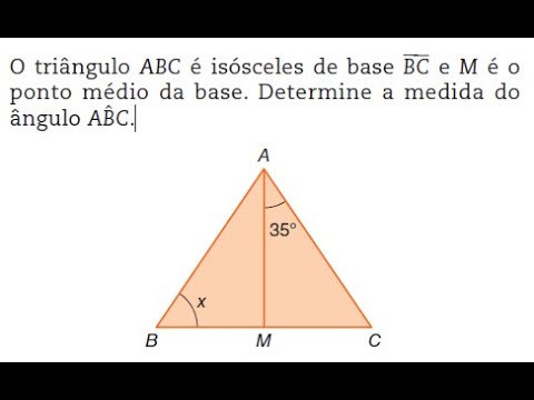 O triângulo ABC é isósceles de base BC e M é o ponto médio da base ...