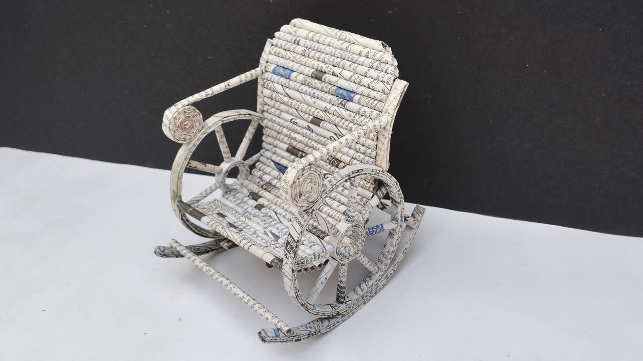 How to make an easy chair with newspaper | DIY wheel chair | Newspaper ...
