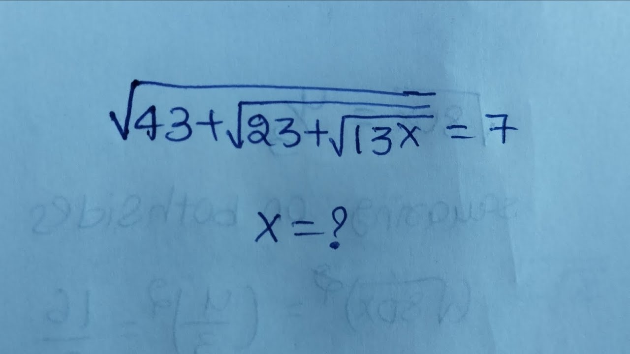 Nice square root math simplification||find the value of x - YouTube