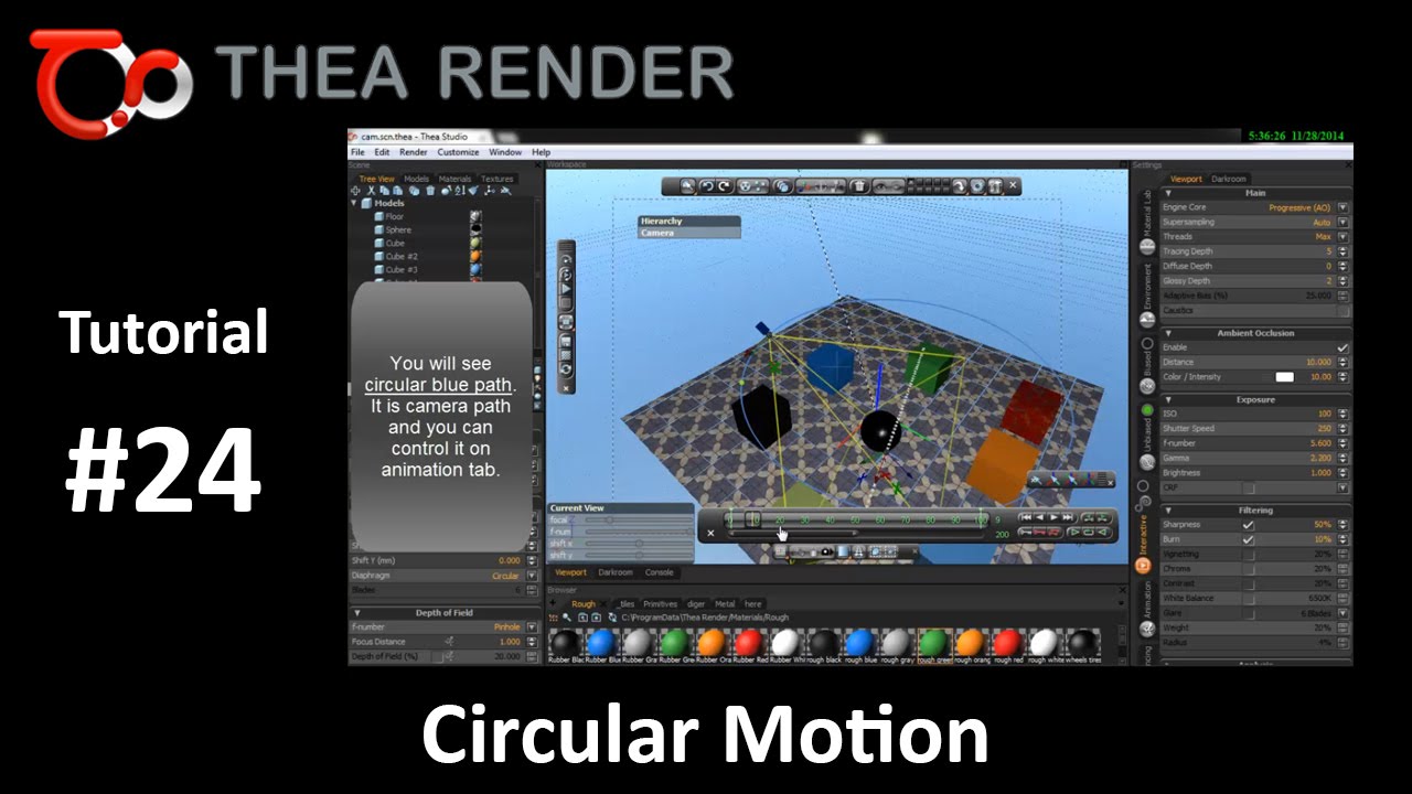 Thea Render --- Circular Motion --- Tutorial #24 - YouTube