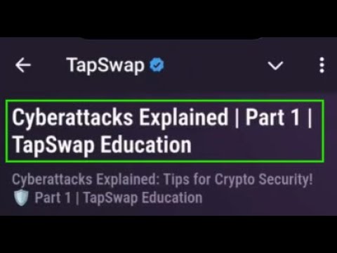 Cyberattacks Explained | Part 1 | TapSwap Education | TapSwap Code - YouTube