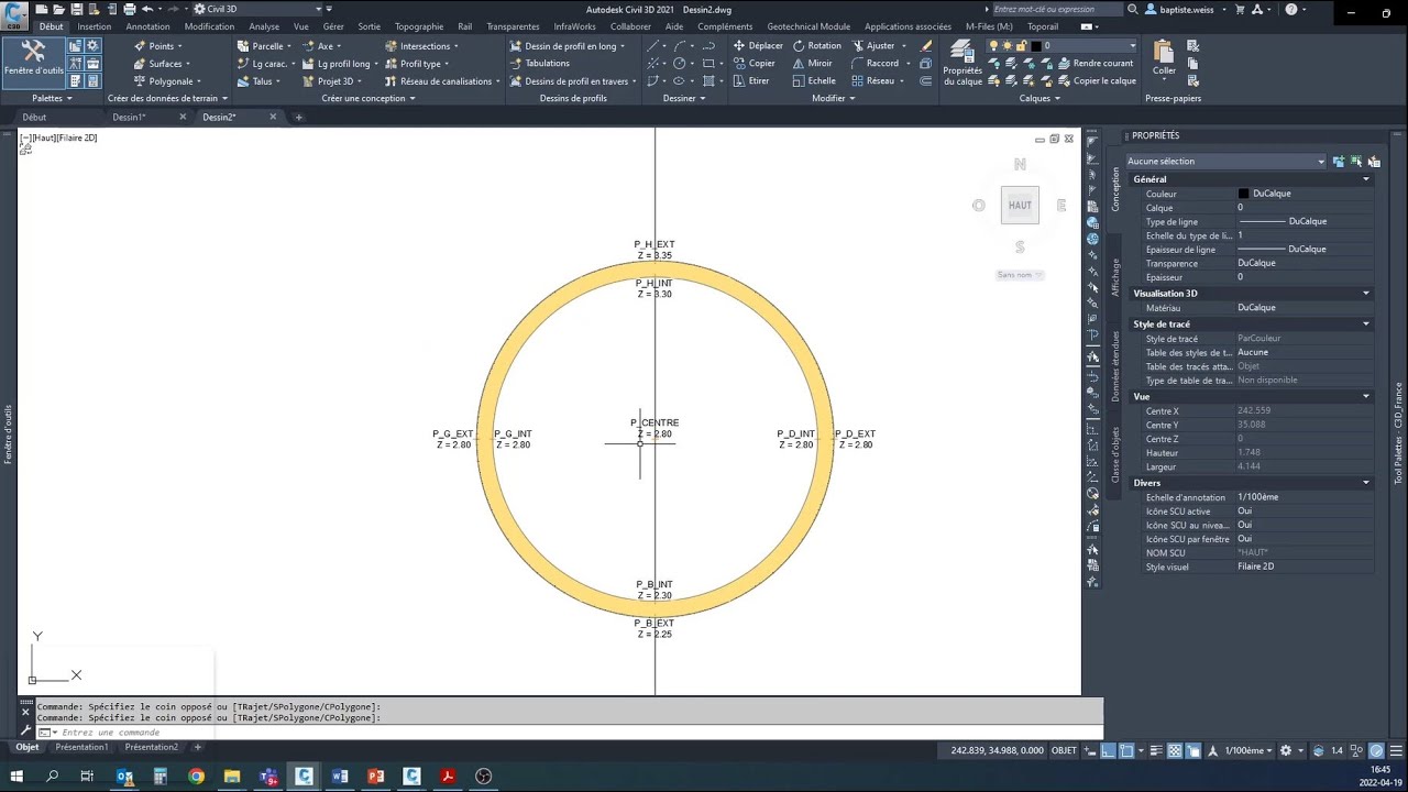 2022-04-20 Country Kit Civil 3D 2023 Video2 Projet linéaire - YouTube