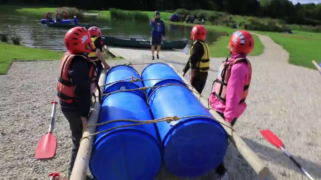 Raft Building - Girlguiding and PGL - YouTube
