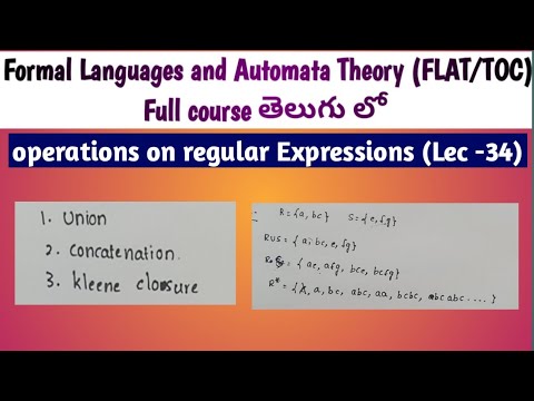 operations on regular Expressions |manipulations on regular Expressions ...