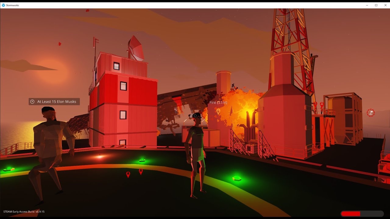 Stormworks ep10 coast guard ship capsizes on top of burning oil rig ...