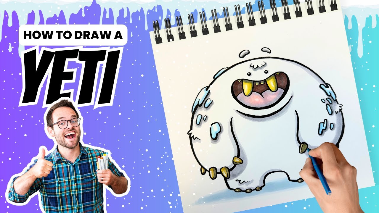 How to Draw a Silly Yeti Tutorial - YouTube