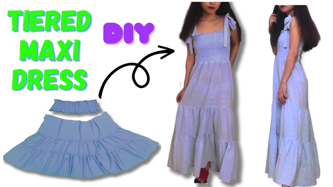 How I made this simply layered dress - YouTube