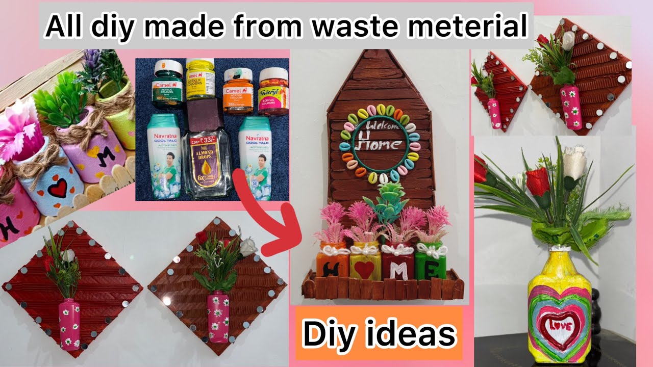 DIY =waste meterial diy ideas // best out of waste // art & craft 💡 ...
