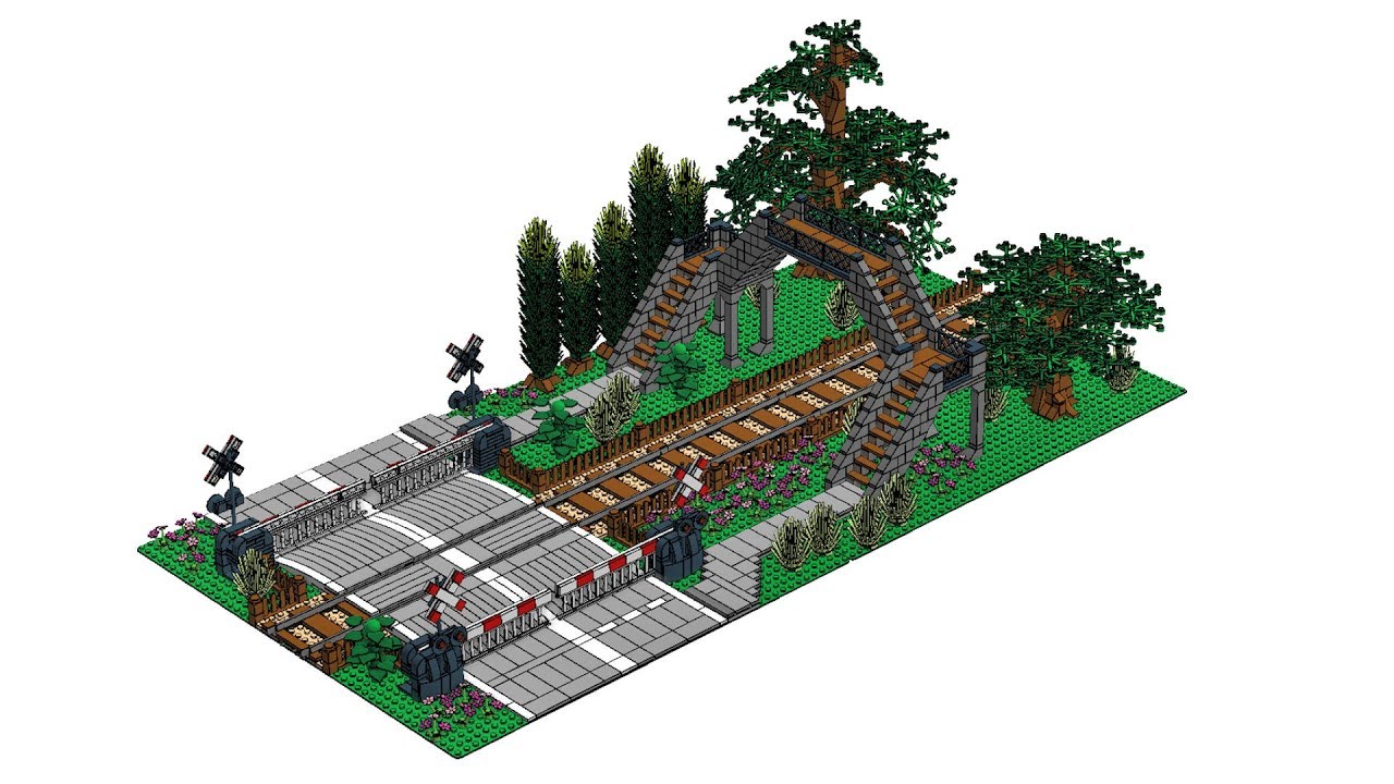 LEGO Train - Railroad Crossing MOC - YouTube