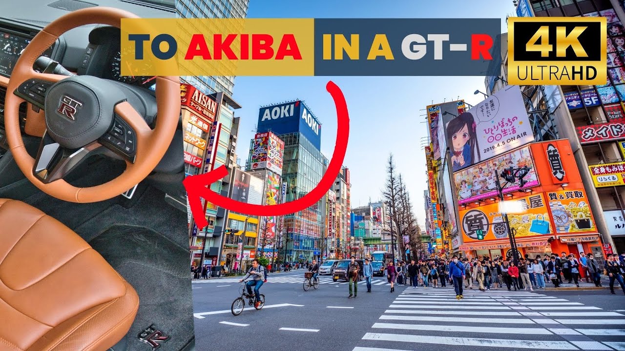 GT-R POV Drive to Tokyo Electric District Akihabara | Japan Travel ...