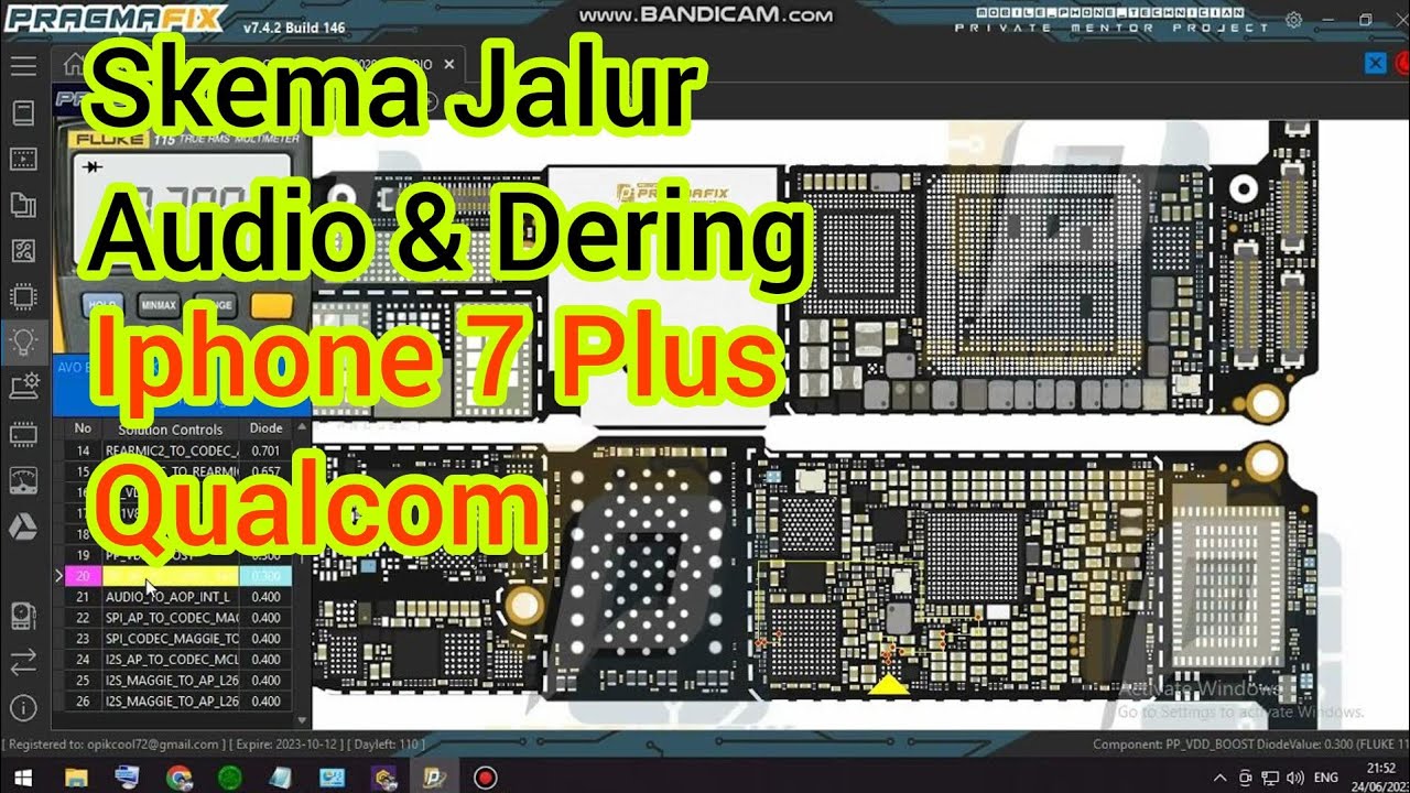 Skema Jalur Audio Iphone 7 Pluss Qualcom - YouTube