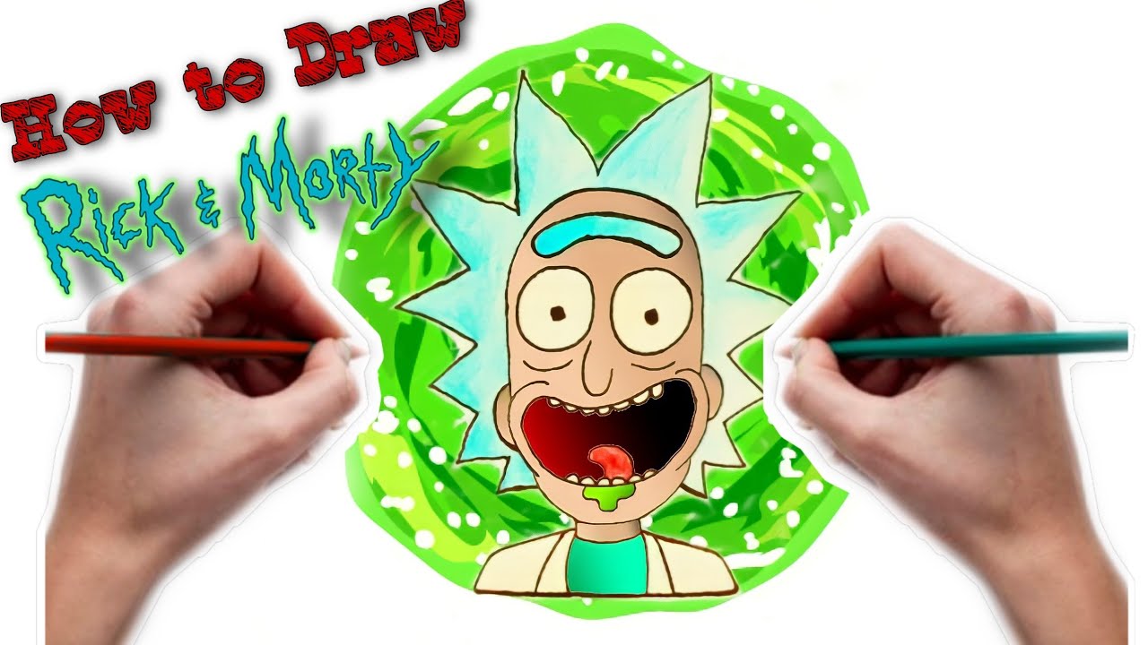 HOW TO DRAW RICK SANCHEZ(RICK & MORTY)+My First Video - YouTube