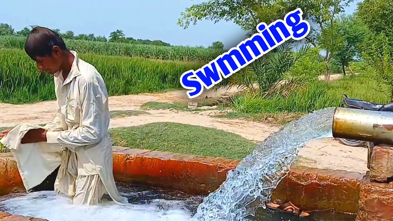 Swimming in Village Desi Tubewell | Bathing Vlog | Vlog Adventures ...