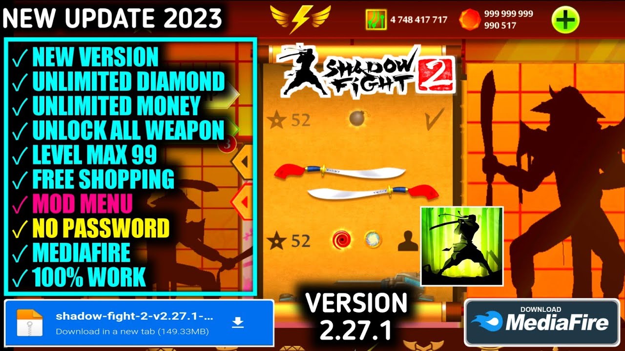 Update!! Shadow Fight 2 Mod Apk 2.27.1 Latest Version 2023 - Mod Menu ...