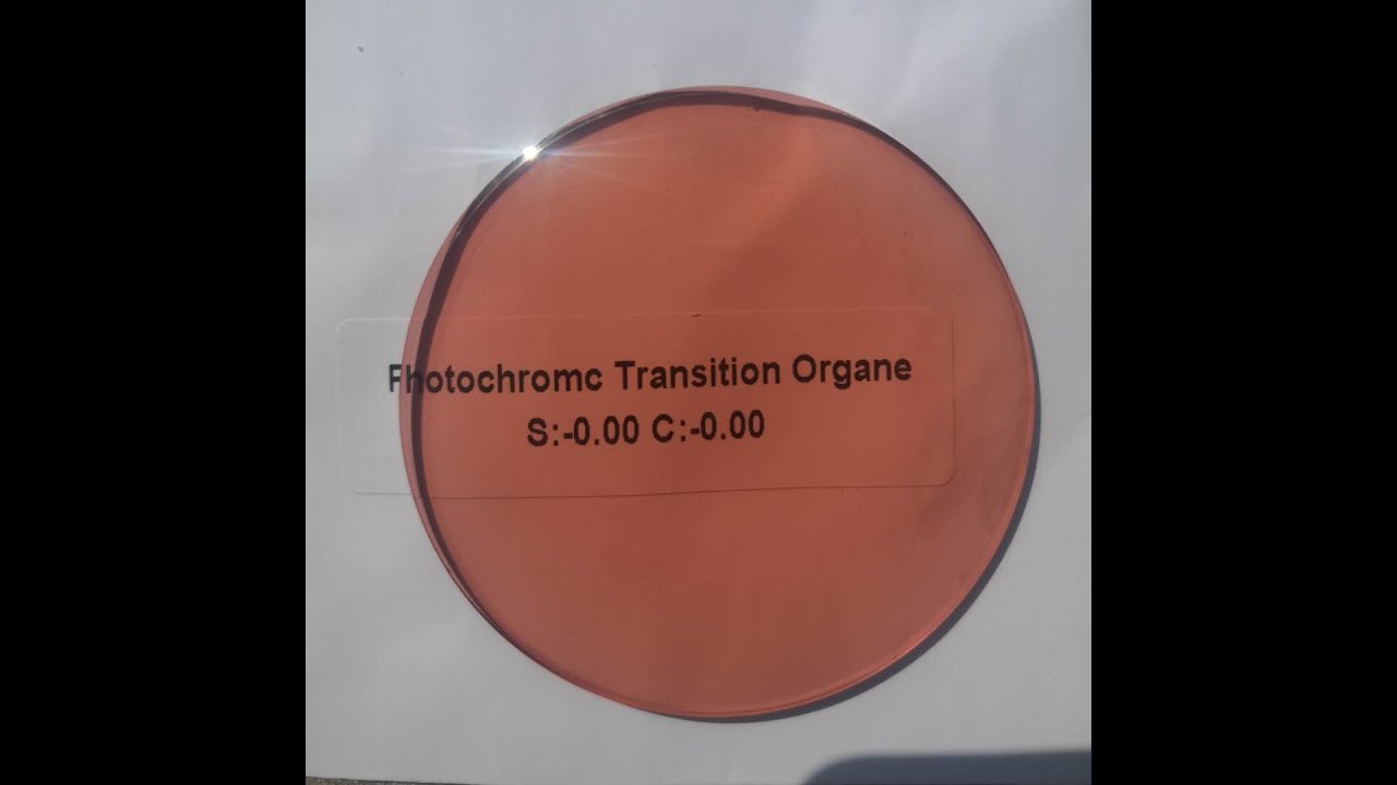 spectacle lenses 156 hmc ar phtochromic transition orange lenses - YouTube