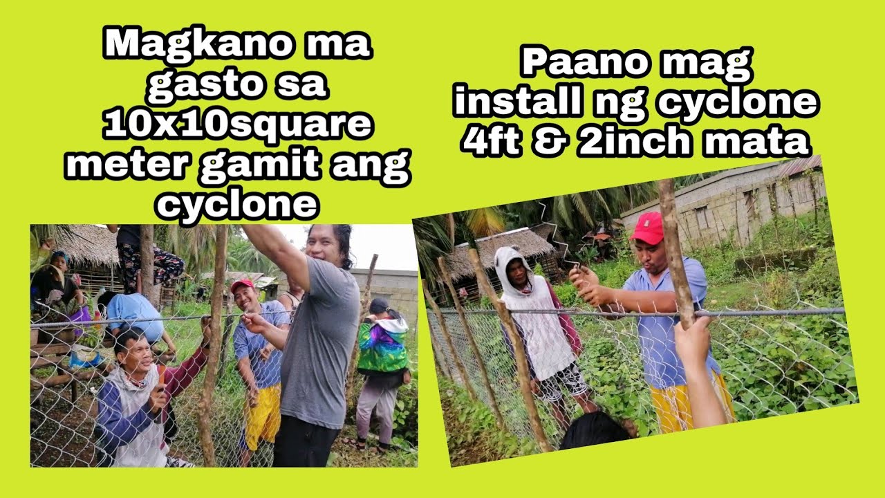 HOW TO INSTALL CYCLONE WIRE ||10x10 square meters cyclone wire magkano ...