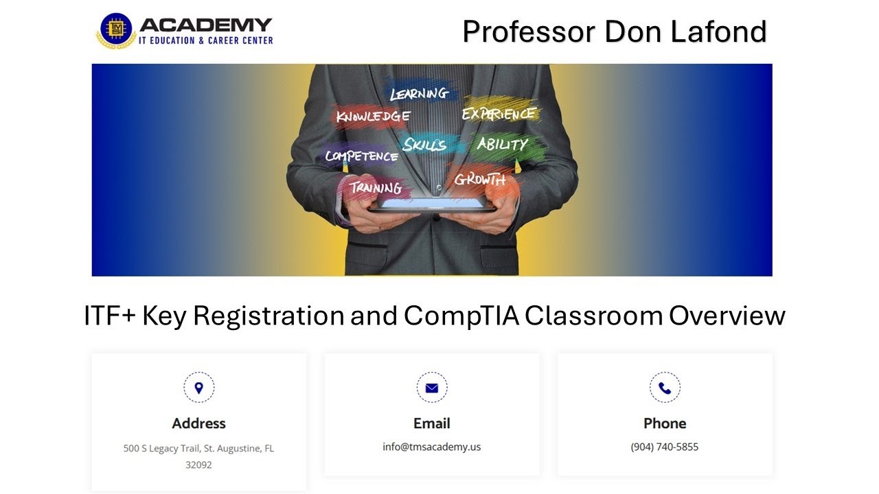 2024 02 01 ITF+ Key Registration and classroom overview - YouTube