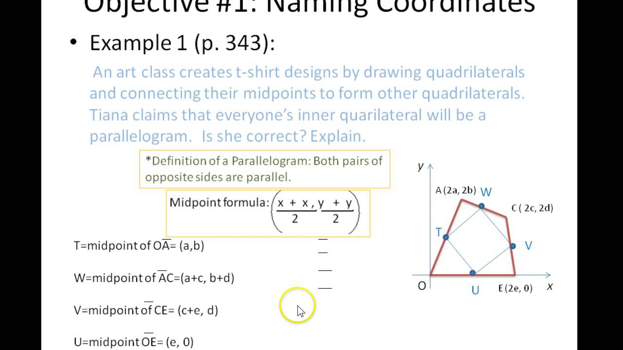 6-6 Figures in the Coordinate Plane Part I - YouTube