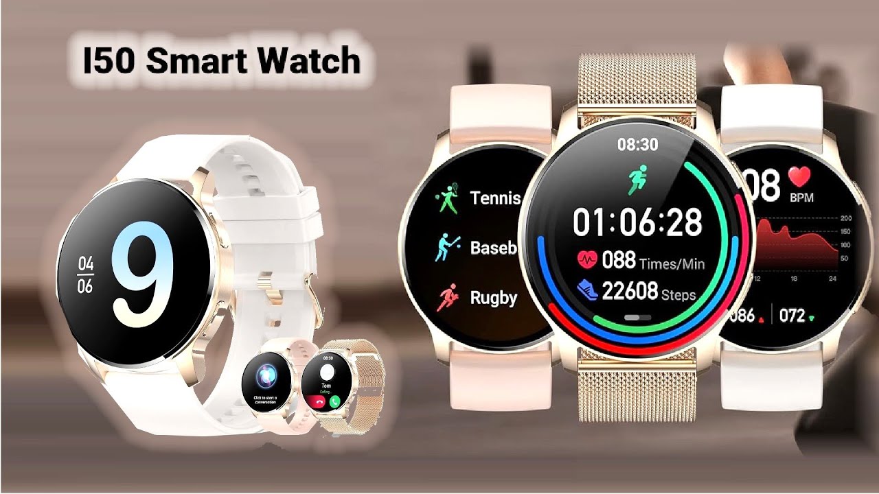 I50 Smartwatch with 1.32" HD Full Touch Screen, Fitness Tracker, Health ...