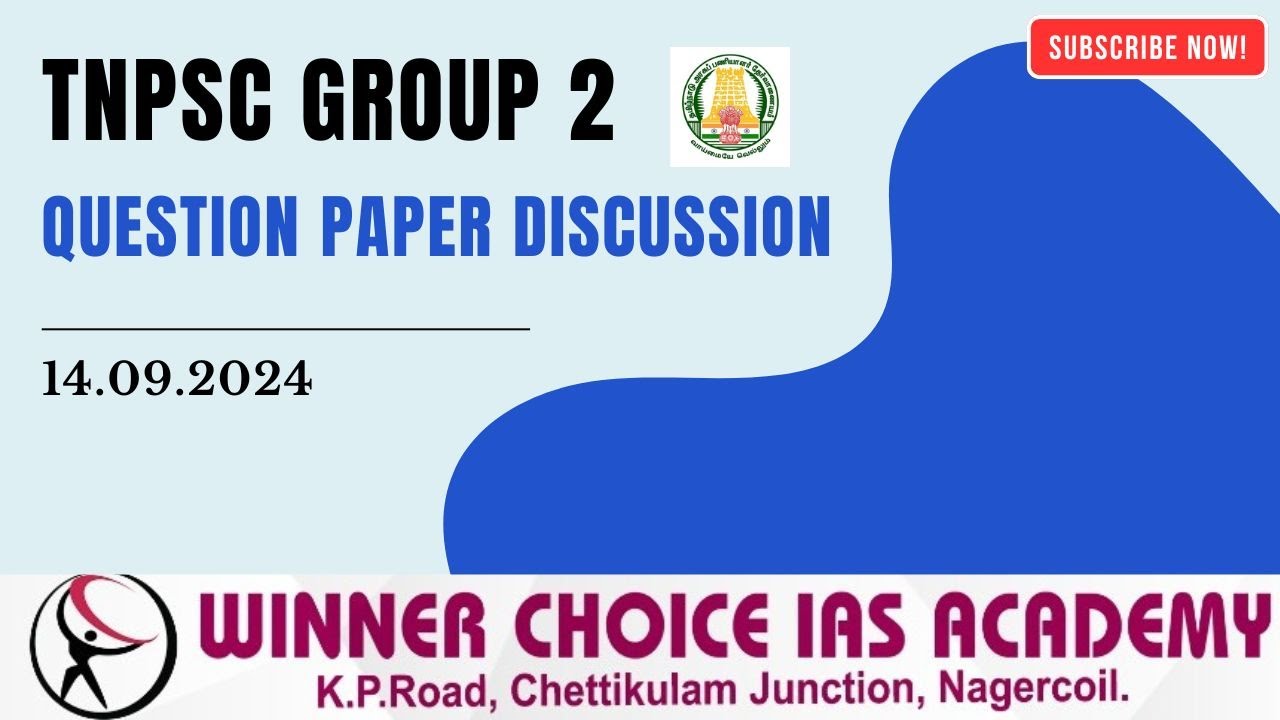 TNPSC GROUP 2 QUESTION PAPER DISCUSSION - YouTube