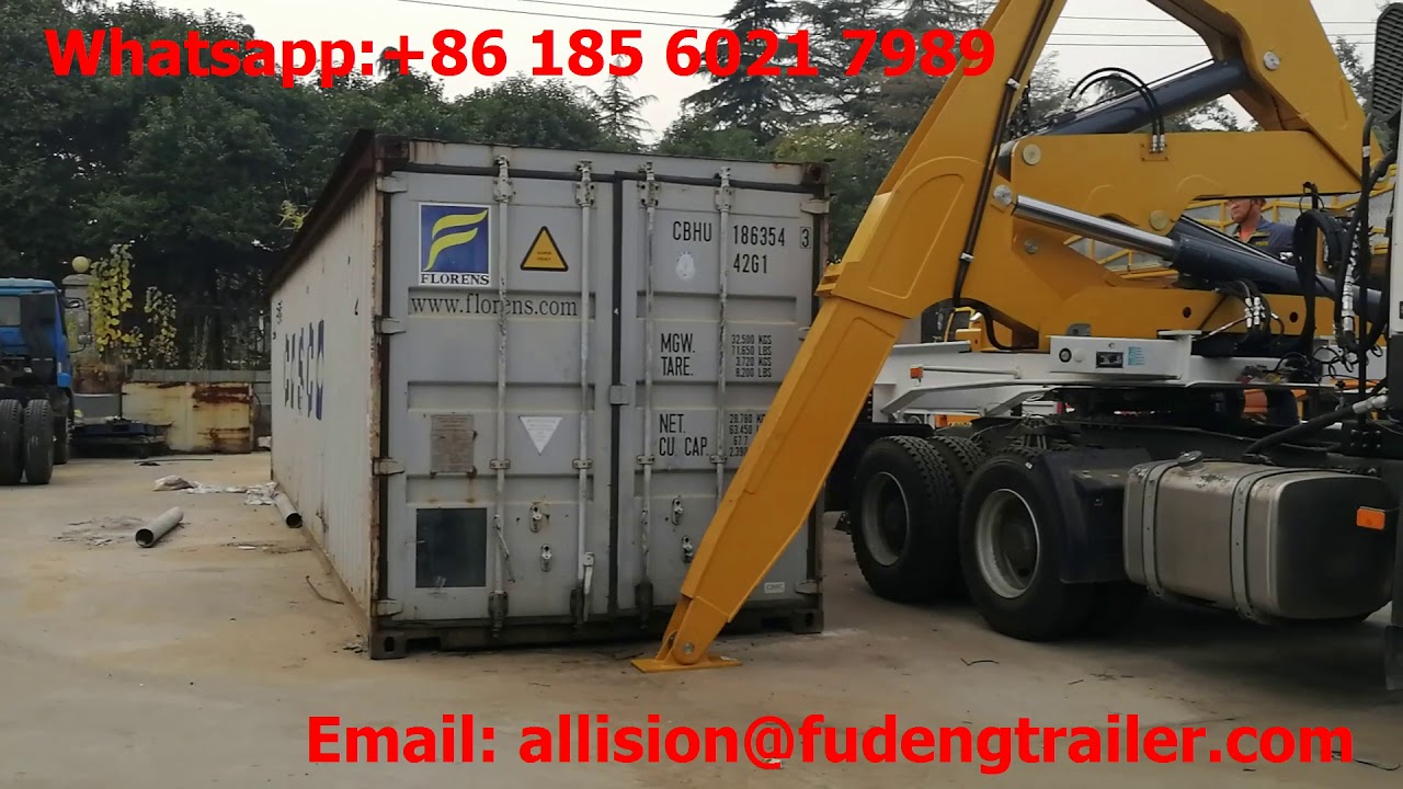 MQH37A Container side loading semi trailer, Container side lifter truck ...