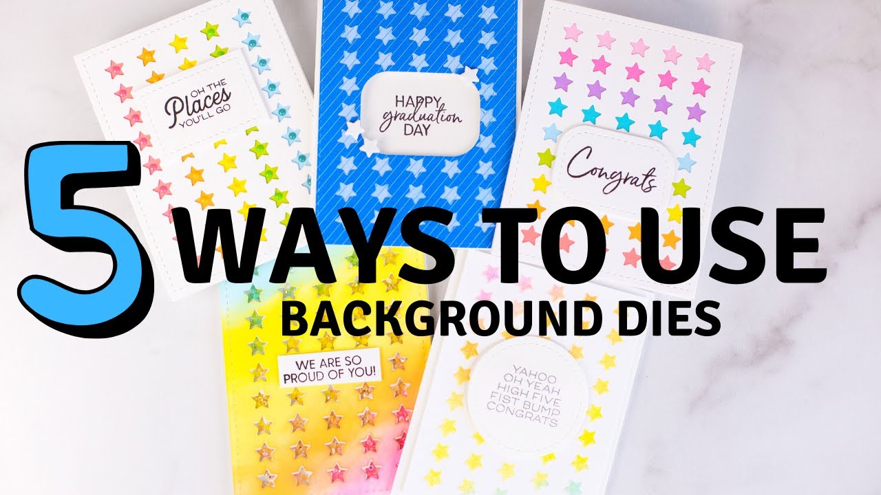 5 Ways to Use Background Dies | Create 5 Cards with the Same Die - YouTube
