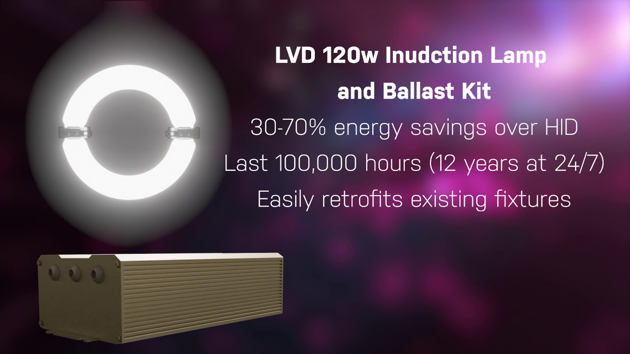 120w Induction Lamp and Ballast Kit 5K - YouTube