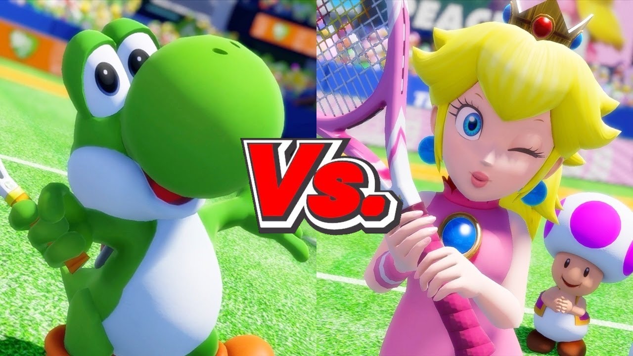 Mario Tennis Aces - Yoshi Vs. Peach - YouTube