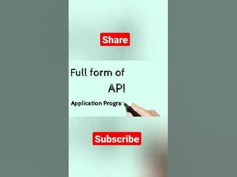 API [Full form] , Basic info . #API #APIFullForm #shorts - YouTube