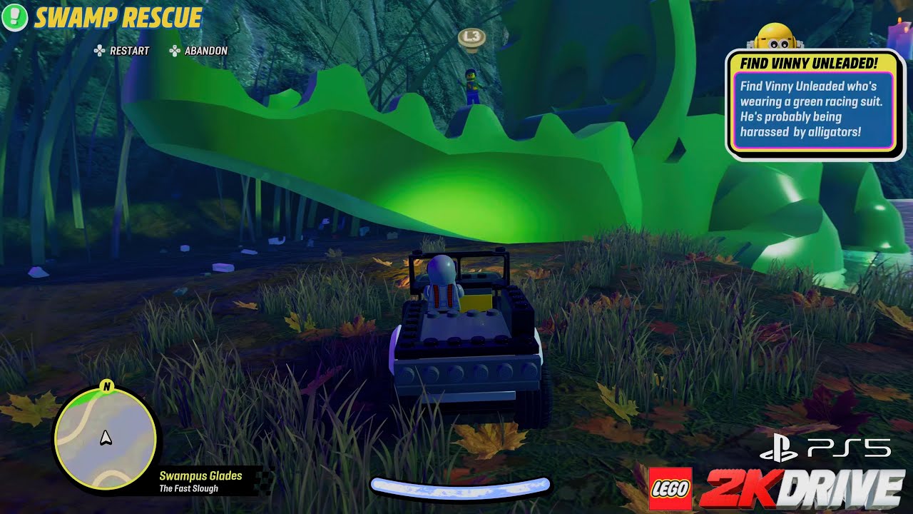 Lego 2K Drive - Quest Swamp Rescue "Find Vinny Unleaded" Haunstborough ...